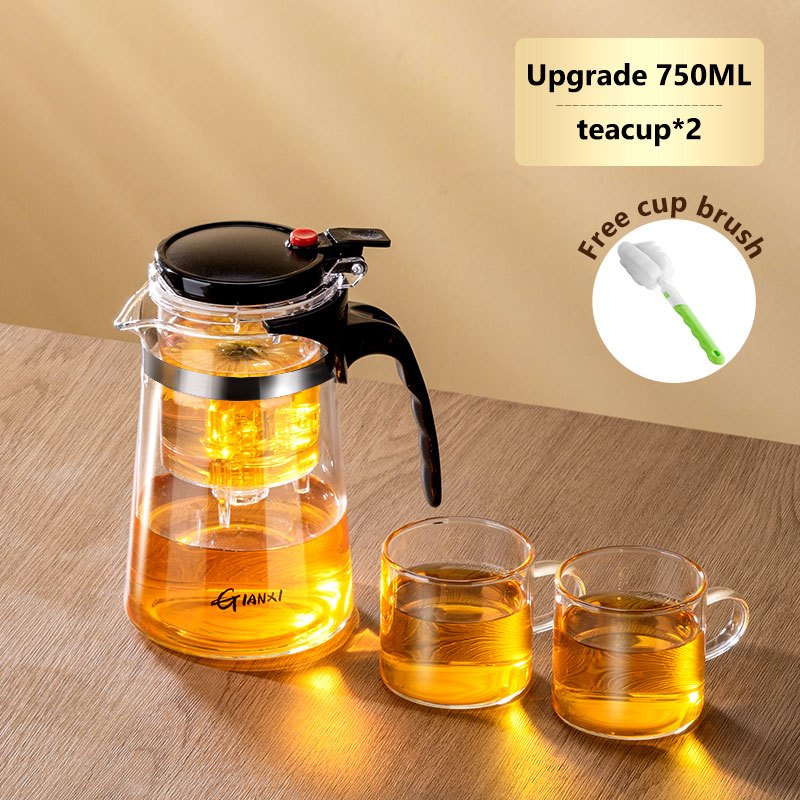 GIANXI Press Art Glass Chinese Teapot With Filter Tea Pot Set jug dan gelas cawan dan teko air ...
