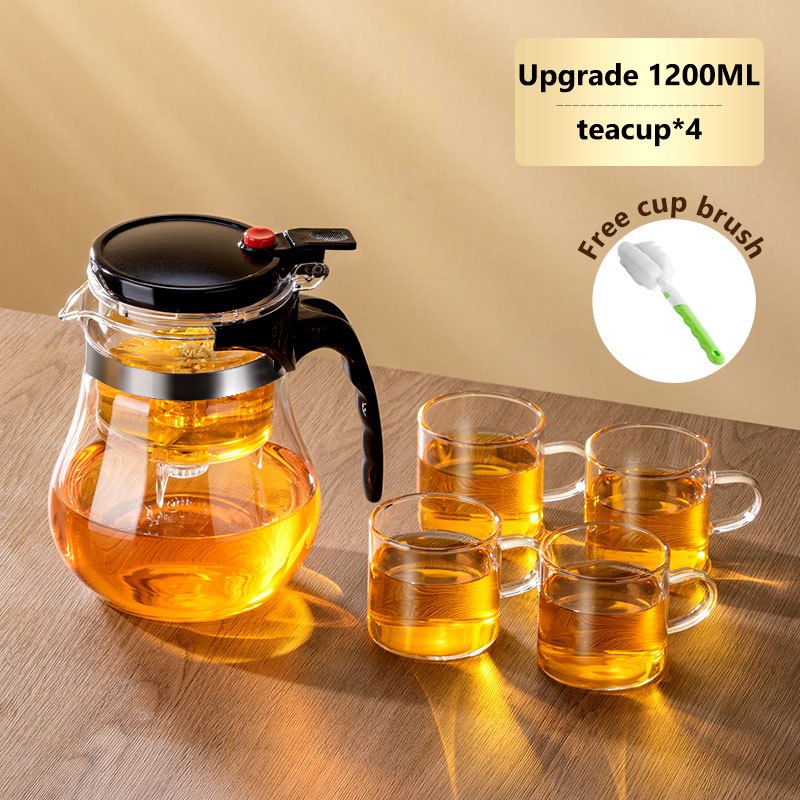 GIANXI Press Art Glass Chinese Teapot With Filter Tea Pot Set jug dan gelas cawan dan teko air ...