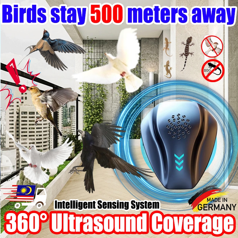 No birds for 100 years Bird repellent ultrasonic Harmless to humans ...