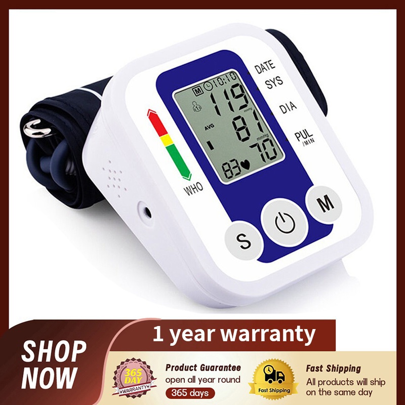 (1 year warranty) Sphygmomanometer Digital Display Heartbeat Blood ...