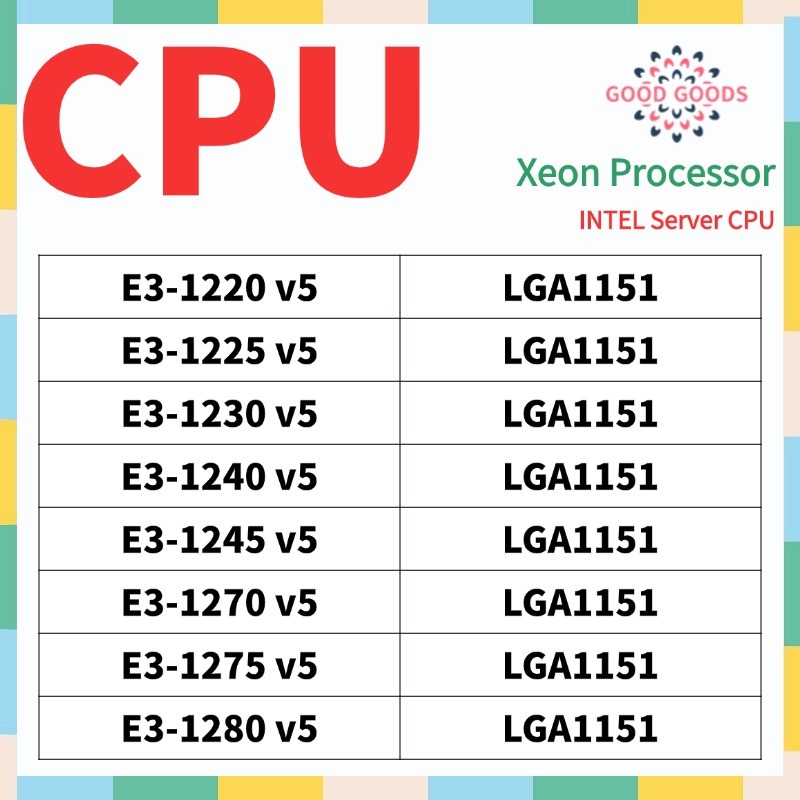 E3-1220v5 E3-1225v5 E3-1230v5 E3-1240v5 INTEL Xeon Processor Server CPU LGA1151 | Shopee Malaysia