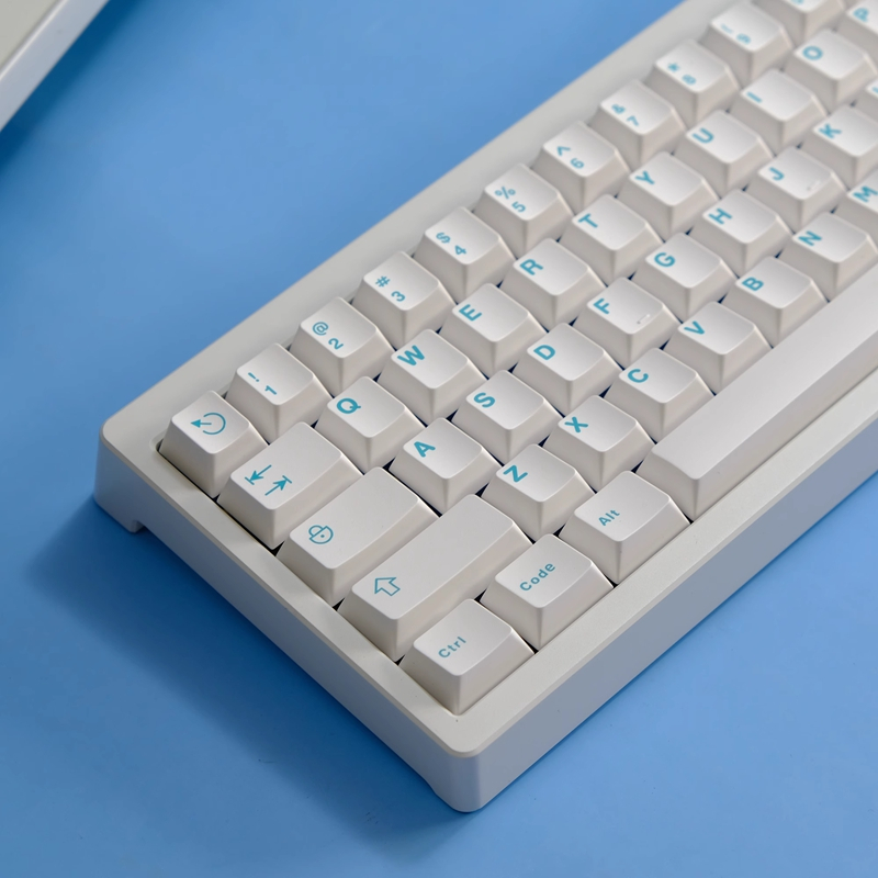 【ONLY KEYCAP】White Blue Keycap 121 Keys Cherry Profile ABS Double Shot ...