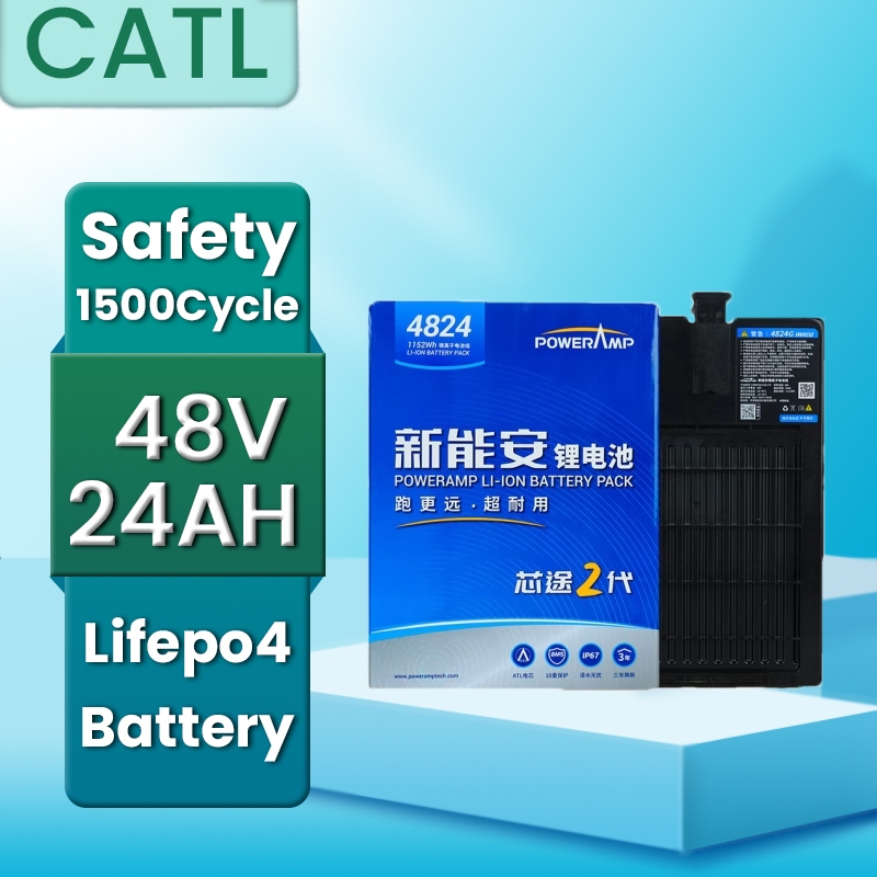Ebike Battery【48V24AH CATL/Ampace Lifepo4 Battery】Great Power 48V Motorcycle Battery Lithium Ion ...
