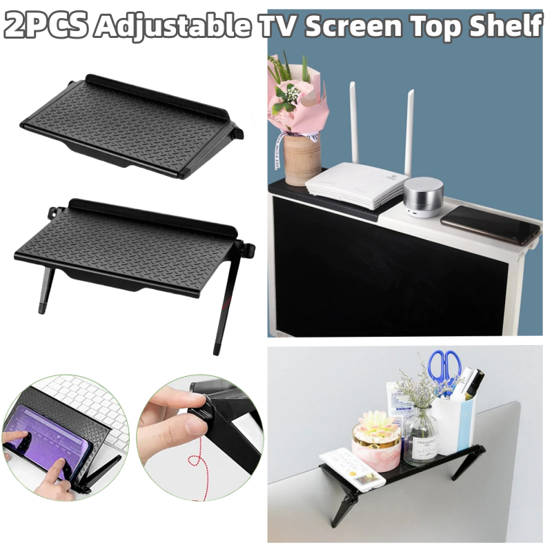 2pcs Adjustable TV Screen Top Shelf Computer Monitor Desktop Screen Top ...