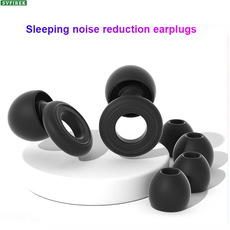 Sleeping Noise Reduction Earplugs Reusable Silicone Ear Plugs Sound ...