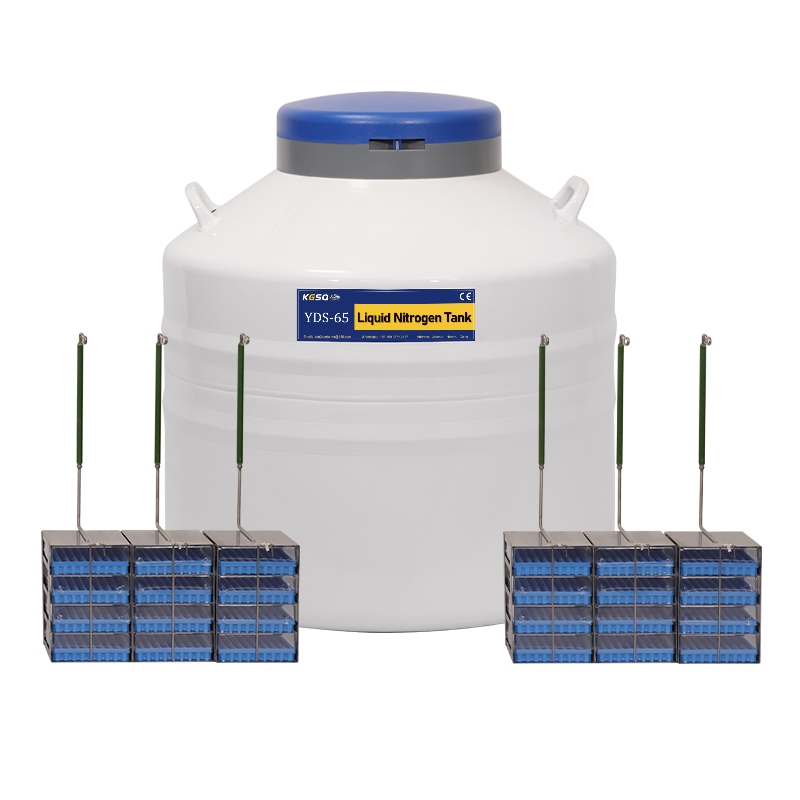 KGSQ 65L Cryogenic Tank Storage Sample 1944*2.0 ml Vial Capacity Liquid ...