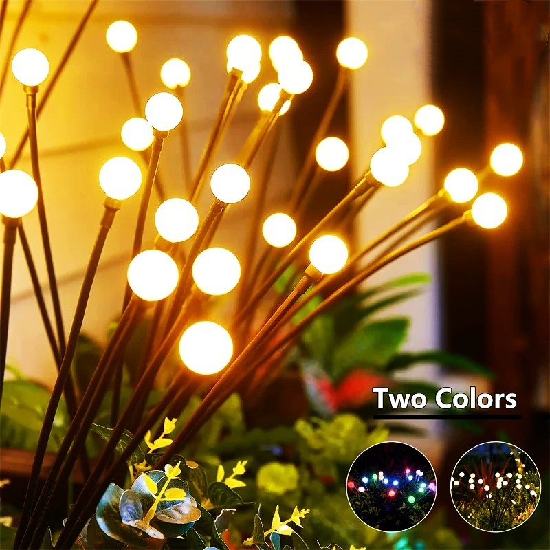 Malaysia Stock 6/8/10/12LED Solar Firefly Lights lampu solar outdoor ...