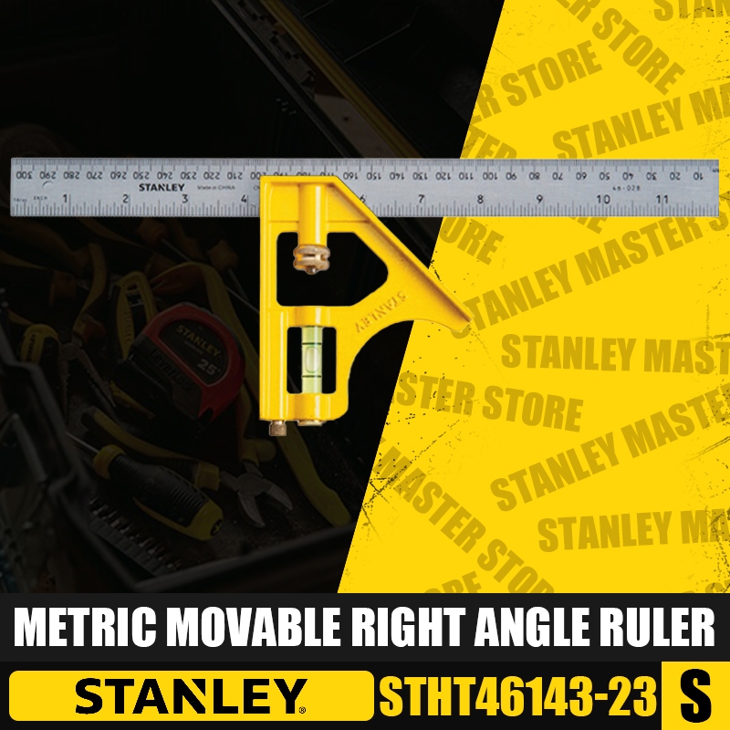 STANLEY STHT46143-23 Metric Movable Right Angle Ruler 300mm Angle Ruler ...