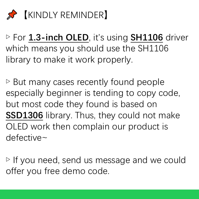 ENGLAB★ OLED Arduino Display Module, Arduino 0.91/0.96/1.3 inch OLED ...