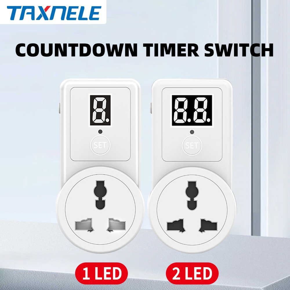 digital Countdown Timer Switch Universal Socket Plug-in Time Control Phone Battery Electric car ...