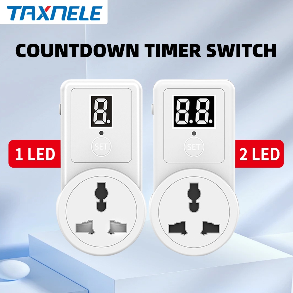 Digital Countdown Timer Switch Universal Socket Plug In Time Control