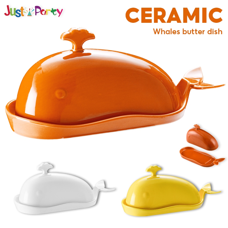fMBB Cute Butter Dish Ceramic Design Butter Cheese Box Butter Storage ...