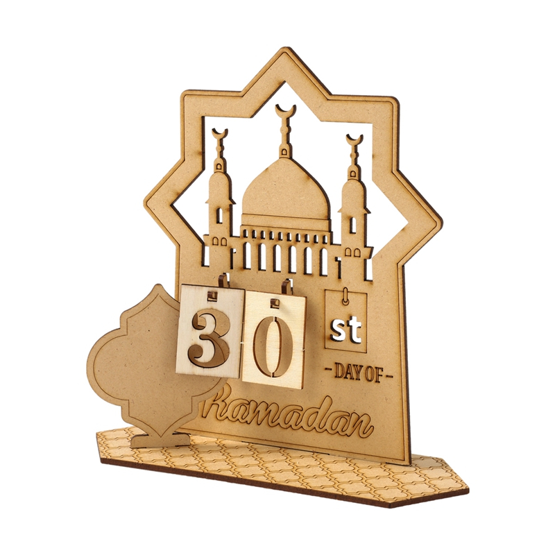 Ramadan Countdown Calendar Decoration for Home Wooden Eid Calendar ...