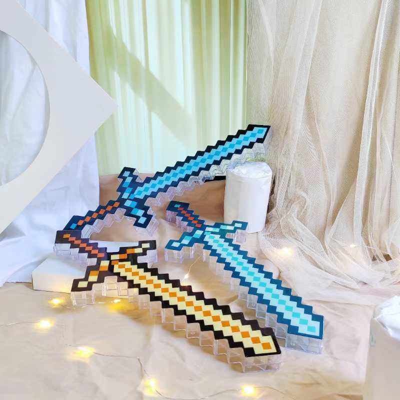 Minecraft mc Diamond Sword Toy Weapon mc Game Merchandise Mini World ...