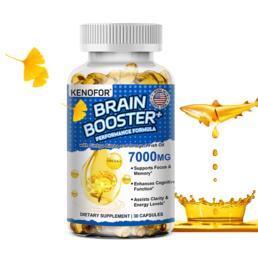 KENOFOR Brain Booster, 7000 Mg Per Serving, Contains Ginkgo Biloba To ...