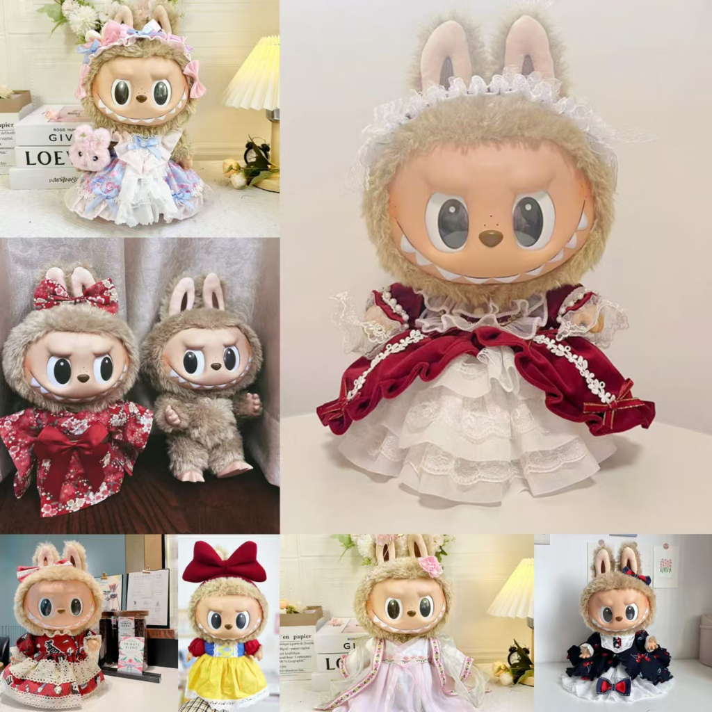 【labubu clothes-perempuan】LUCKY-EBINLANDS Labubu Clothes Dinosaur Shark ...