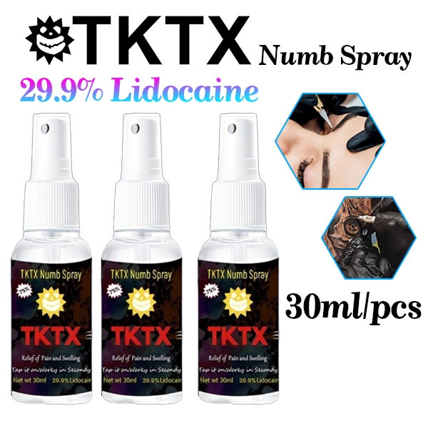 Tattoo Numbing Spray TKTX Anesthetic Numb Reducing Pain Numb Spray ...