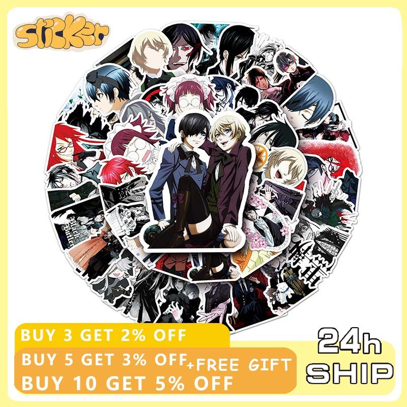 50pcs Anime Black Butler Stickers DIY Luggage Notebook Fridge ...
