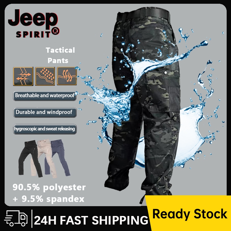 JEEP SPIRIT Multi-Pocket Men's Camouflage Military Tactical Casual ...