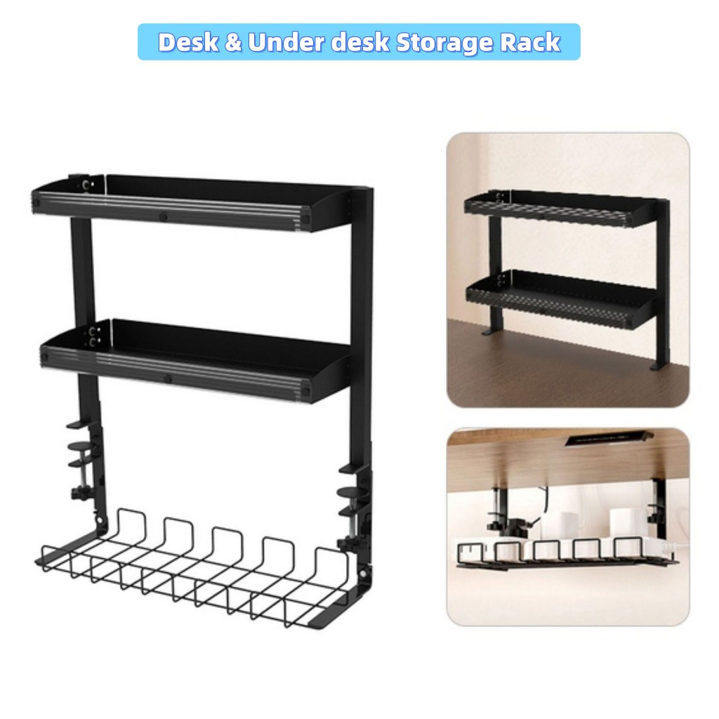 Desktop Storage Rack Office Storage Display Rack Desk Bookshelf Home ...