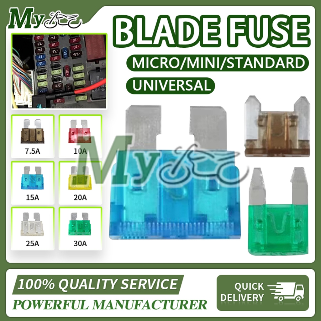 Car Fuse Set Kereta Fius Motor Fuse Car Mini Fuse Standard MINI Automotive Fuse 7.5A 10A 15A 20A ...