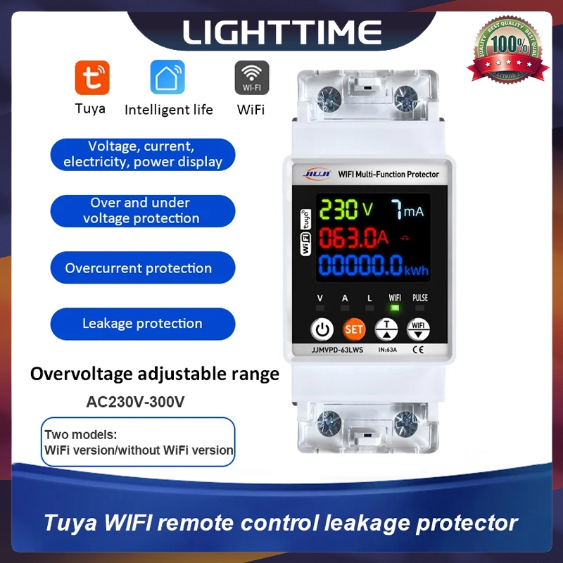 63A Automatic Protector Intelligent Circuit Breaker Single Phase Reclosing Switch Adjustable ...