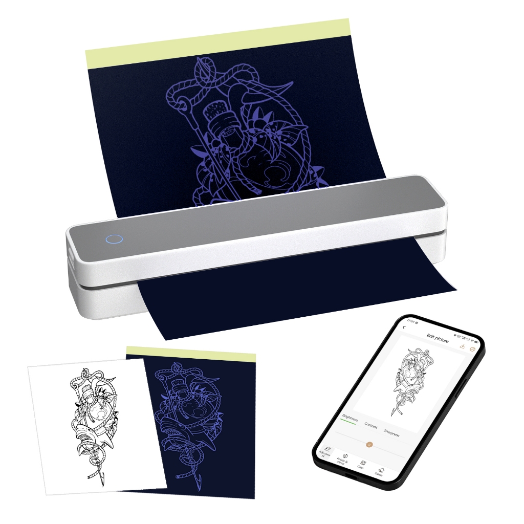 ATOMUS Tattoo Printer K200 Bluetooth Thermal Tattoo Printer Tattoo ...