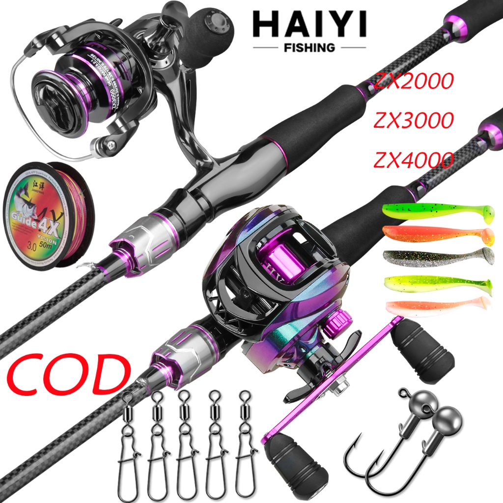 HAIYI FISHING Fishing rod 1.65m/1.8m/2.1m 2 rod parts spinning fishing ...