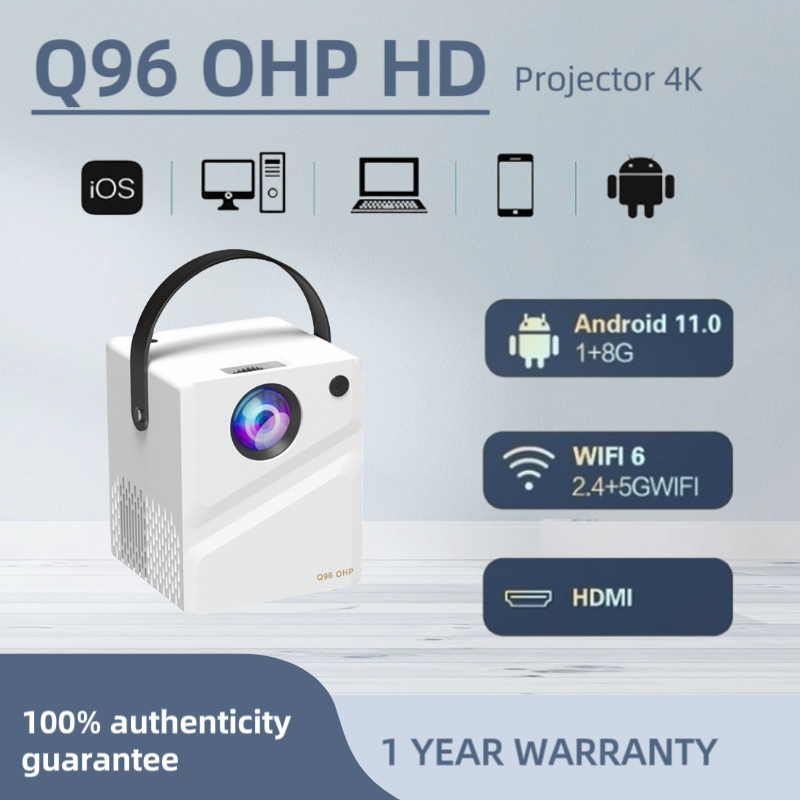 Q96 OHP Portable Projector 2.4G& 5G Dual WiFi/ Bluetooth function support Video Display ...