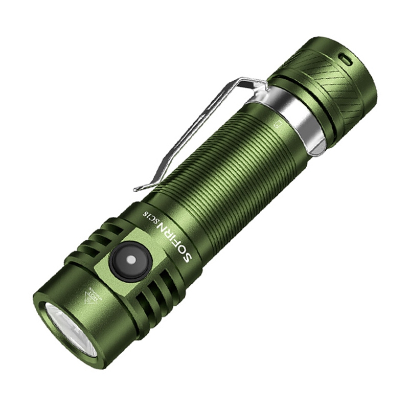 Sofirn Green SC18 USB Type C Rechargeable Torch, Super Bright Small ...