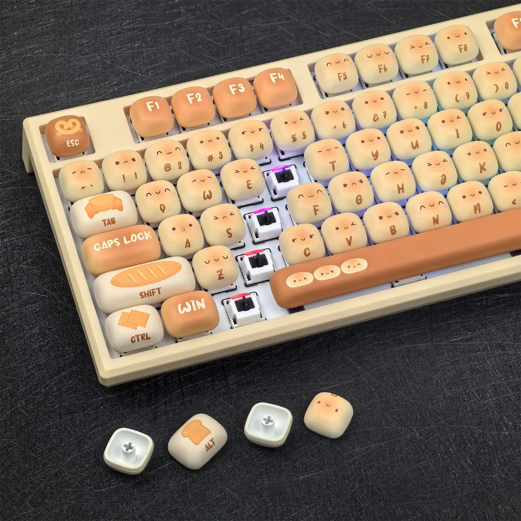 Bread Paradise Hot-Swappable Wireless Mechanical Keyboard Keycap Set ...