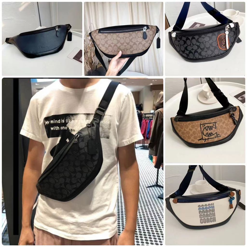 Coach Men's Bag Warren33 Men's Presbyopic Print PVC Classic Waist Bag ...