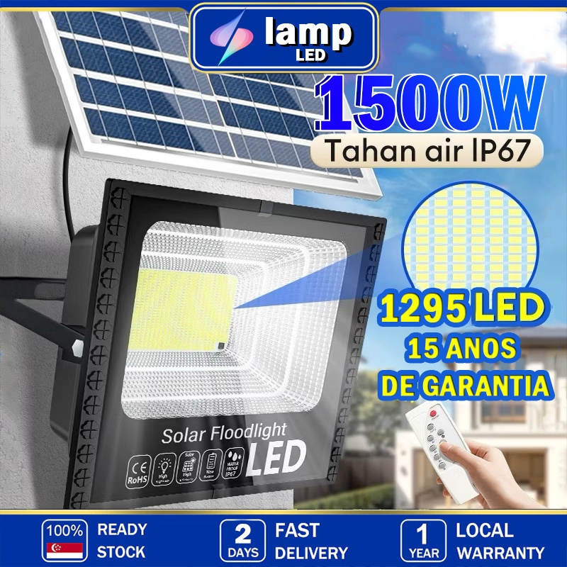 Solar light solar light outdoor lighting 1500W Solar Spotlight lampu ...