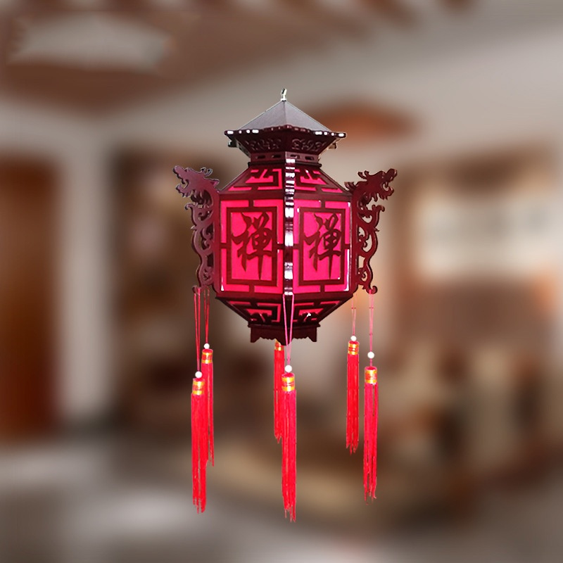 Hanging LED Lanterns, Tradtional Chinese Wood+Sheepskin Lanterns ...