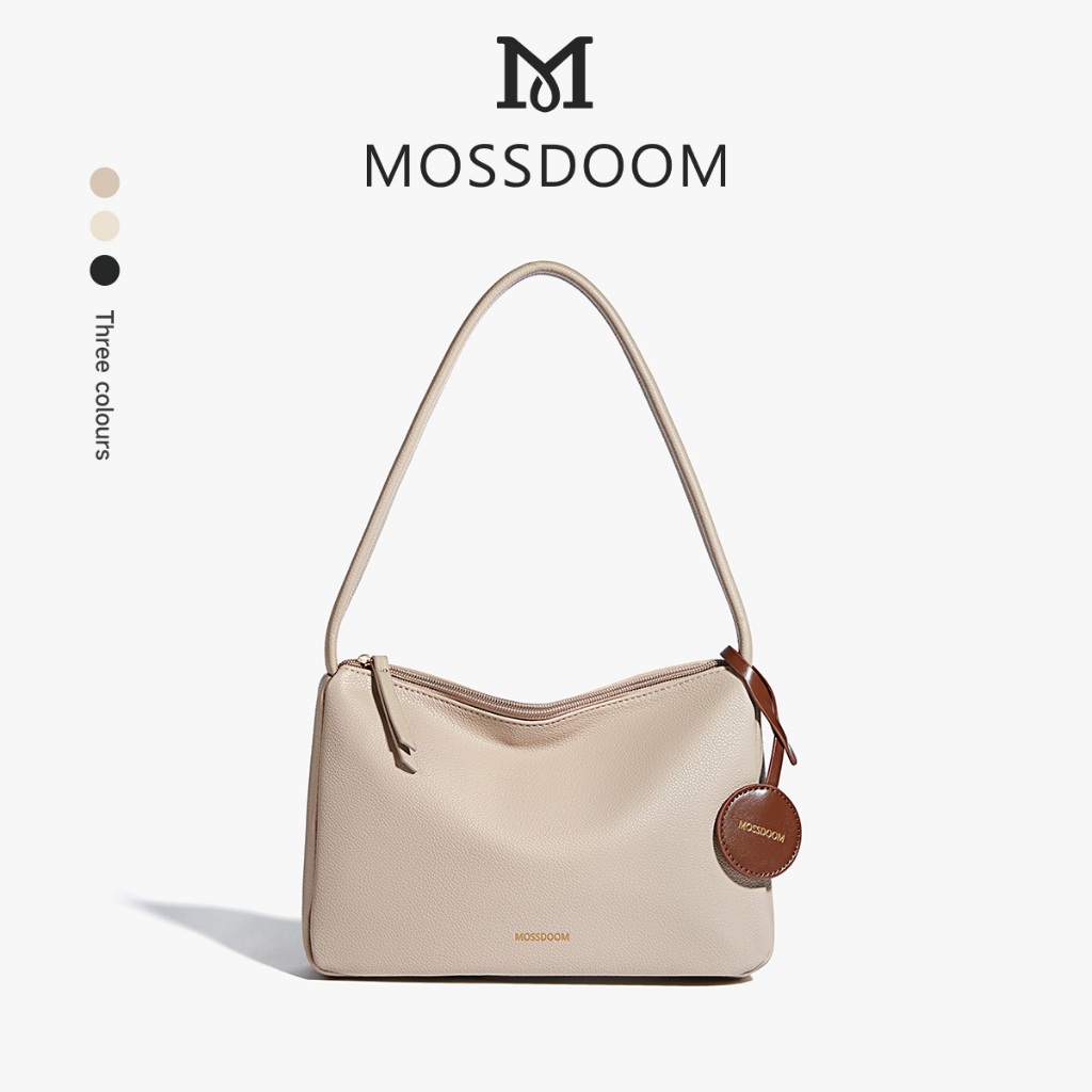 MOSSDOOM Soft Leather Simple Style Women Shoulder Bag With Large ...