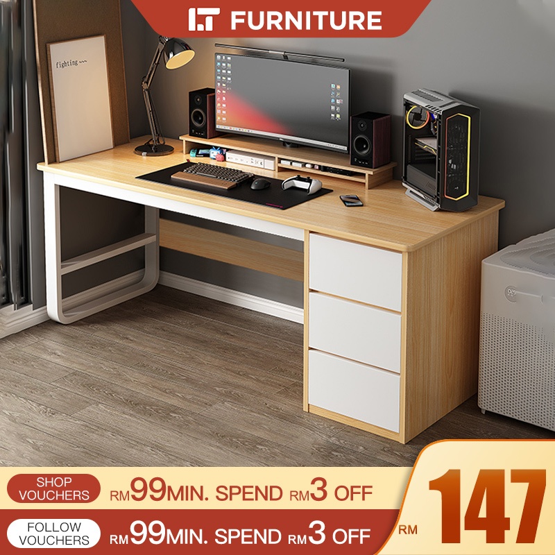 Gaming Table Meja Gaming Computer Table With Drawers Meja Komputer ...