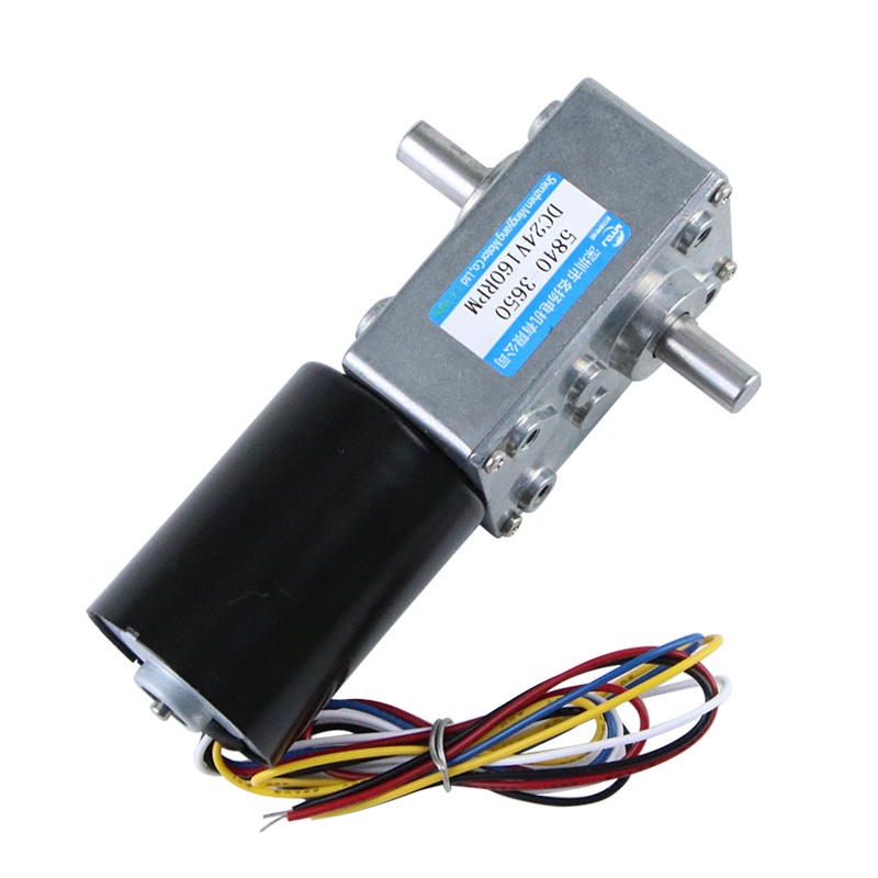 Brushless DC Gear BLDC Motor 12v 24v Reducer Engine 5840-3650 Double shaft 5-Wire Without brakes ...