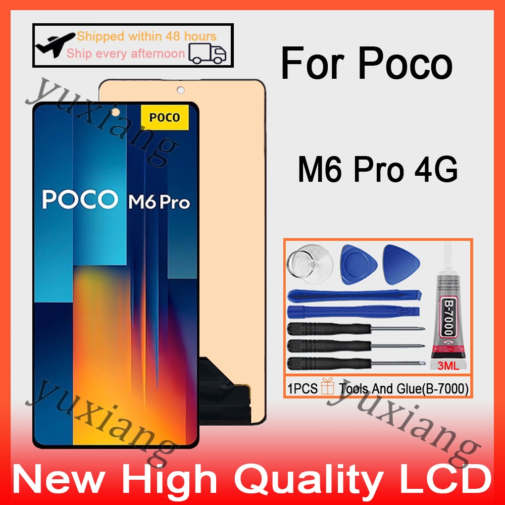AMOLED TFT For Poco M6 Pro 4G LCD Display Touch Screen Replacement ...