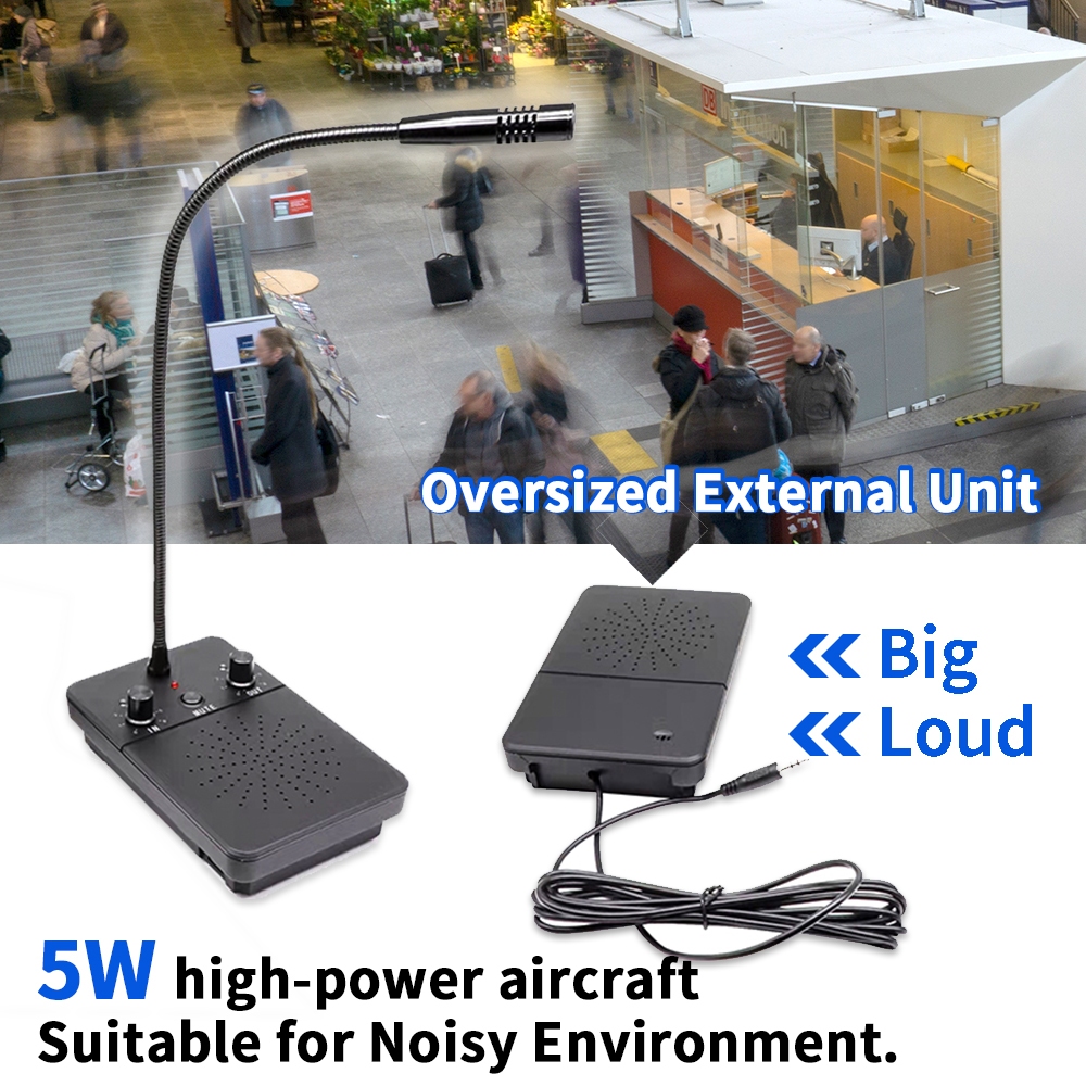 5W Dual Way Window Intercom System Wireless Counter Intercom ...