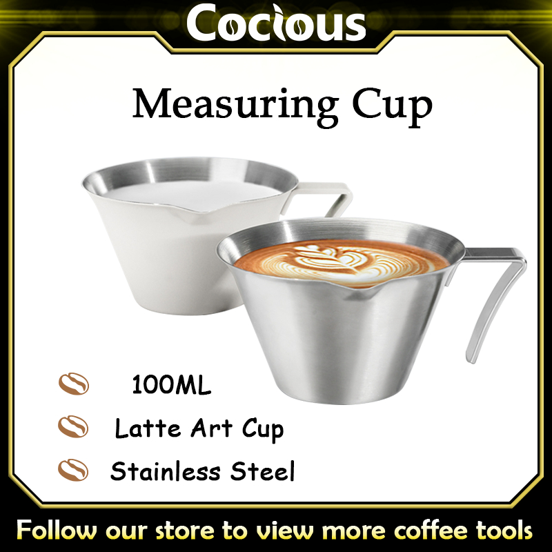 Professional Barista Tools 100ml Stainless Steel Measuring Shot Cup ...