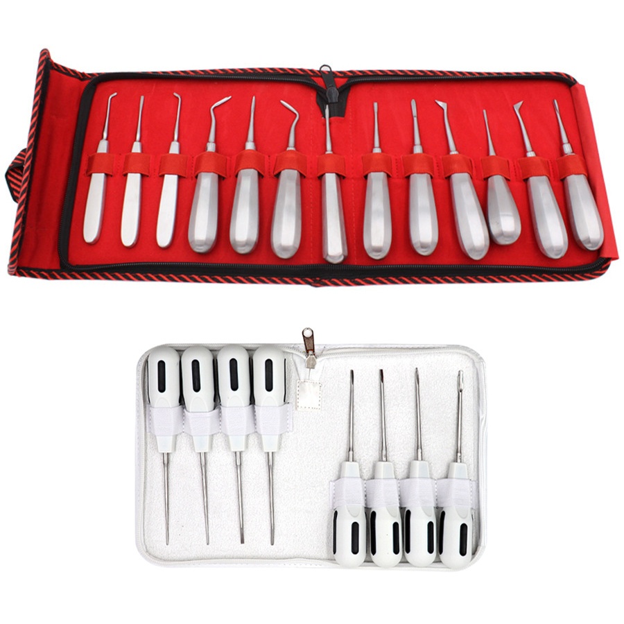 13pcs/set Dental Elevator Set, Teeth Extraction Tooth Extracting ...