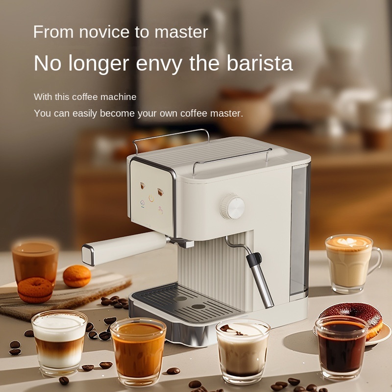 Full Semi-Automatic Espresso Machine Household Integrated Pump Press ...