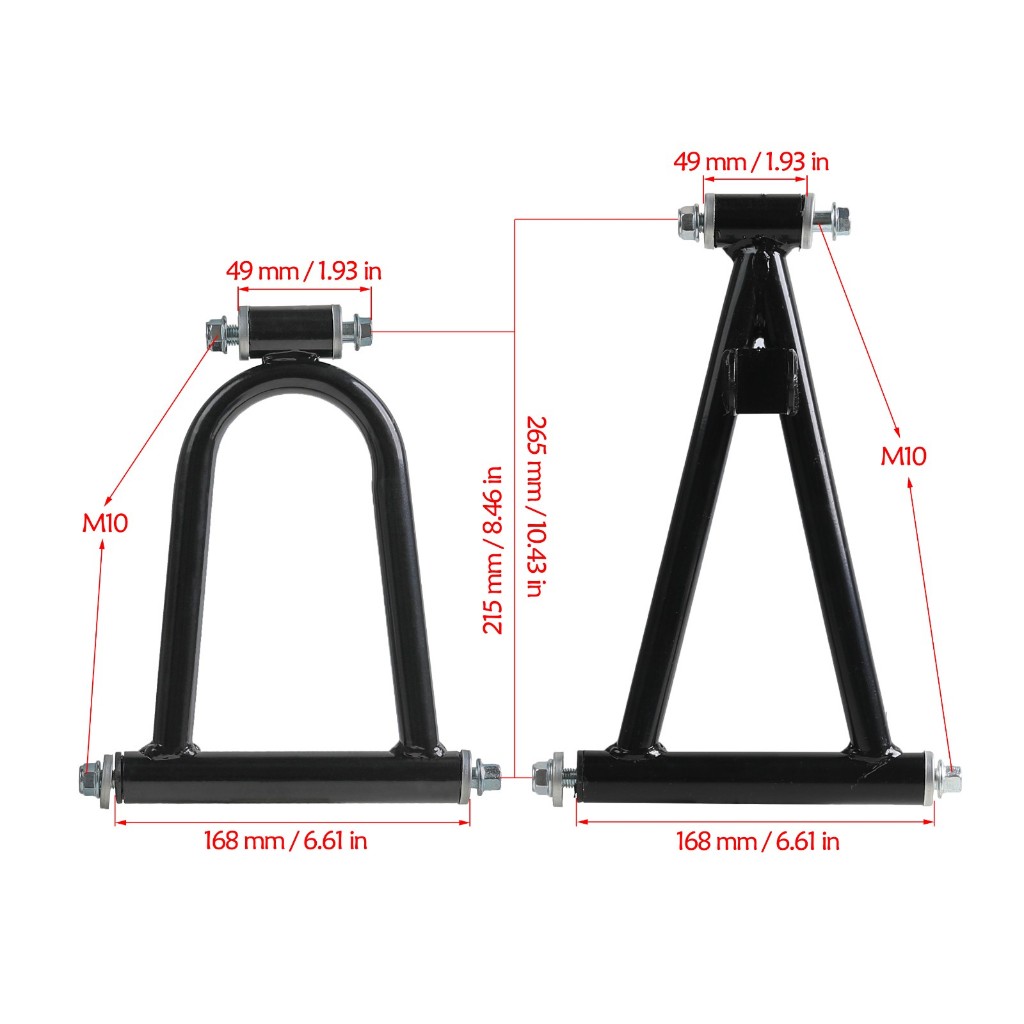 Upper Lower Front Suspension Swing A-Arm for ATV Quad Go Kart 50cc ...