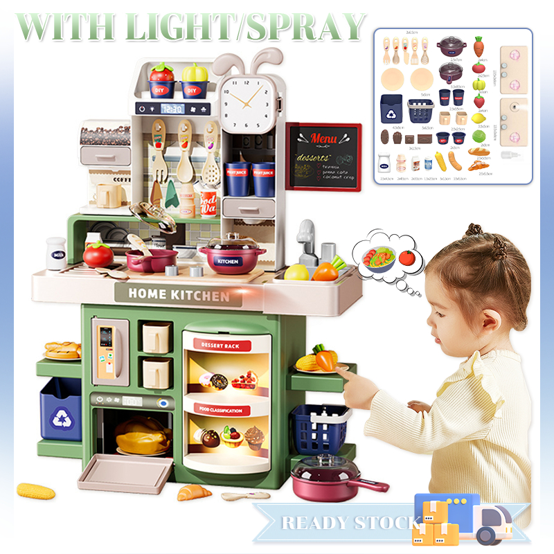 【MY Ready Stock】Mini Kitchen Play Set For Kids Pretend Play Kitchen Set ...