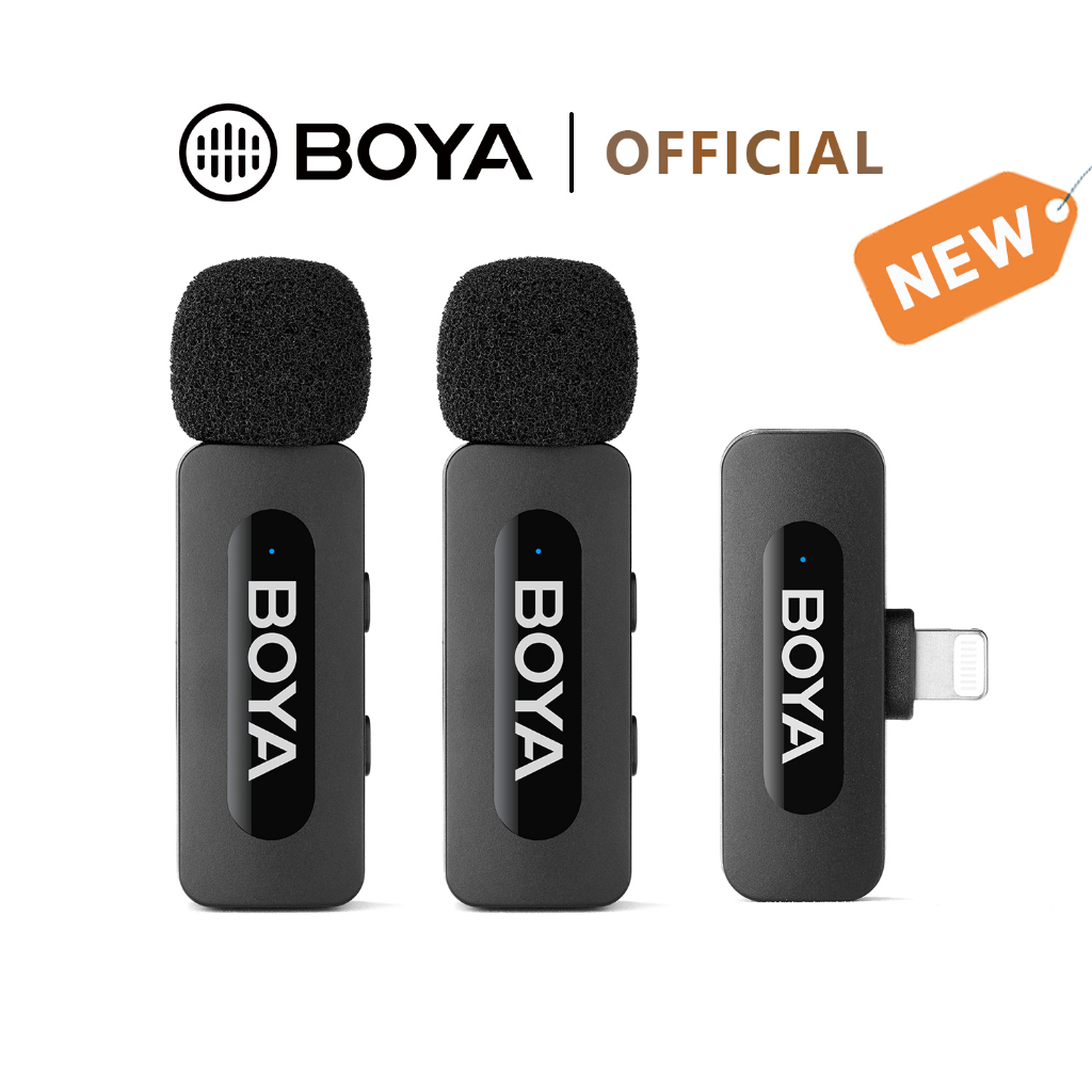 BOYA BY-V10/V20 Microphone Wireless Clip Mini Mic Recording Microphone for iPhone Type-C Vlog ...