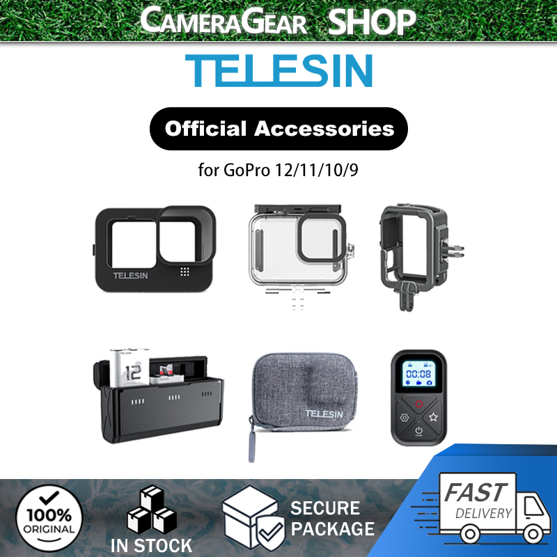 TELESIN GoPro 12/11/10/9 Accessories（Battery/Charging Box/Lens Filters ...