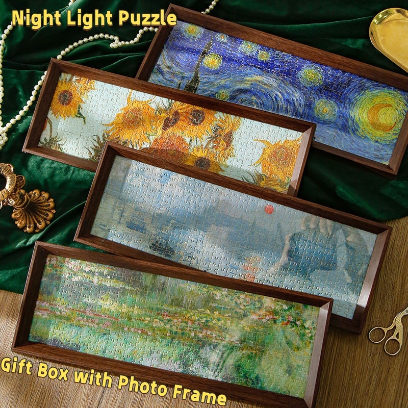 Luminous Puzzle Gift Box with Photo Frame-Famous Painting Series Puzzle ...