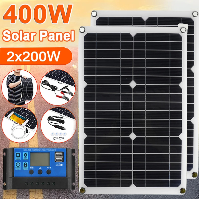 200W 400W Solar Panel 18V Solar Cell 10A-60A Controller Solar Panel for ...