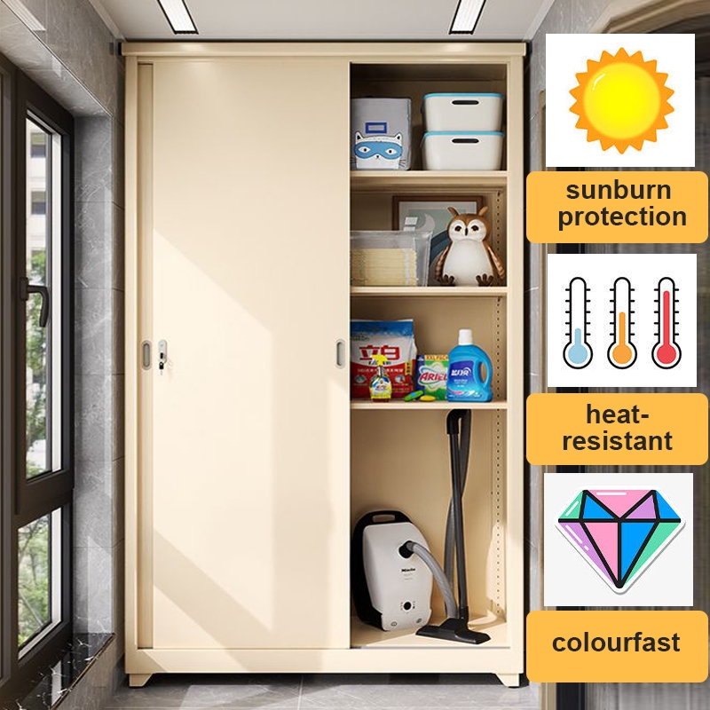 Kata HDB Steel Full Height Swing Door Wardrobe Drawer Storage Built In ...