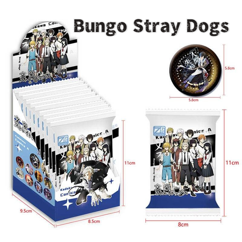 Bungo Stray Dogs Blind Box Badge Set 58mm Pin Buttons Anime Collectible ...